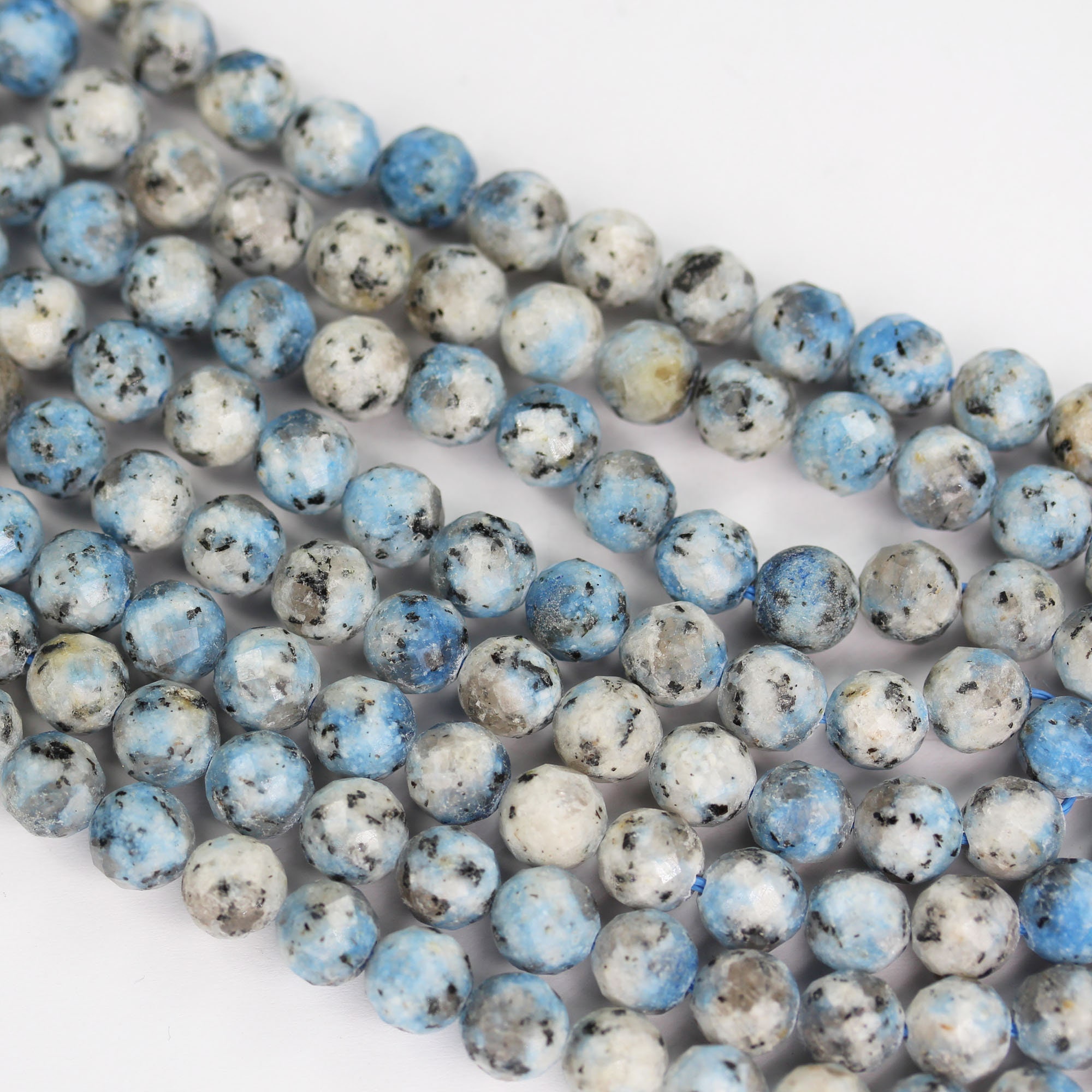 Natural K2 Blue Granite Gemstone8mm Faceted Round Natural - Etsy