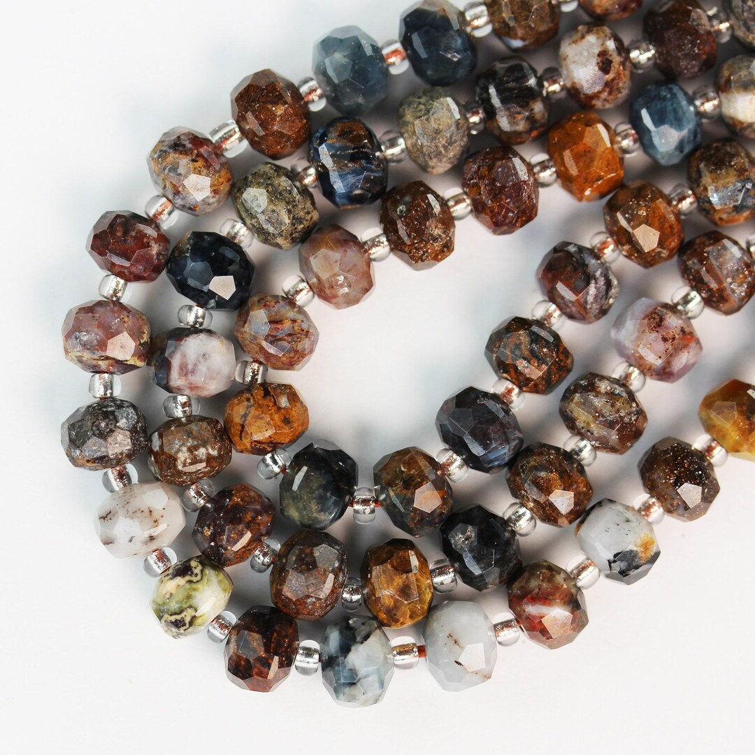 Genuine 6*8mm African Pietersite Gemstone,faceted Rondelle Gemstone ...