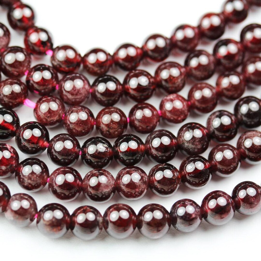Garnet,6mm Round Gemstone, One Full Strand , Hole0.8mm,16" - Etsy