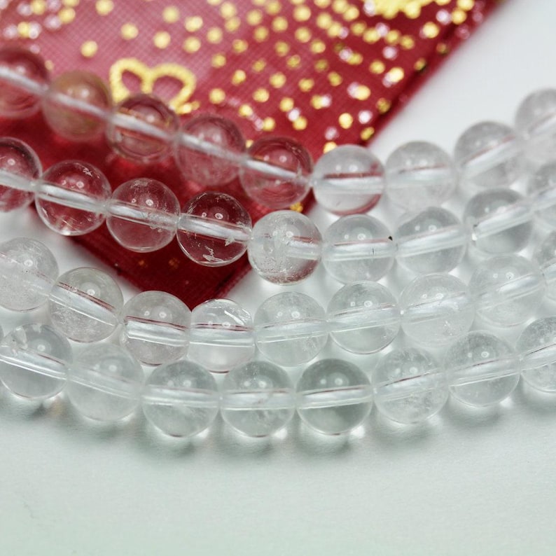 Clear Quartz, 4mm Round Gemstone, One Full Strand ,hole 0.6mm,16 ...