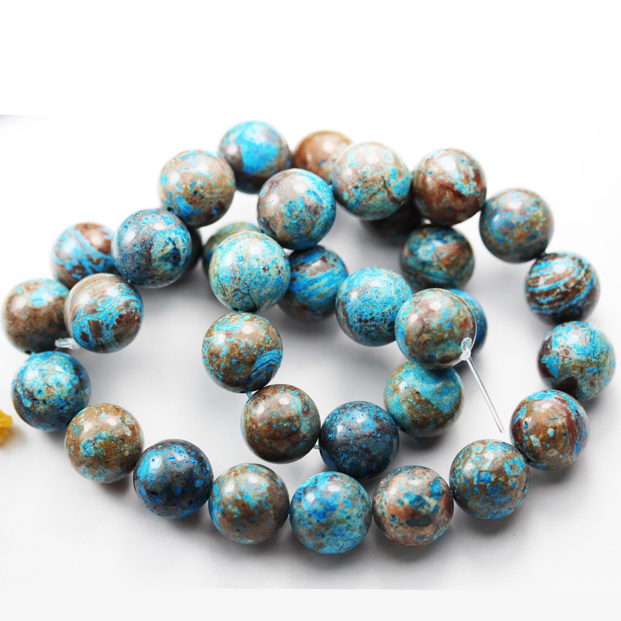 10mm Round Blue Calsilica Jasper aqua Terra Jasper Gemstone - Etsy Canada