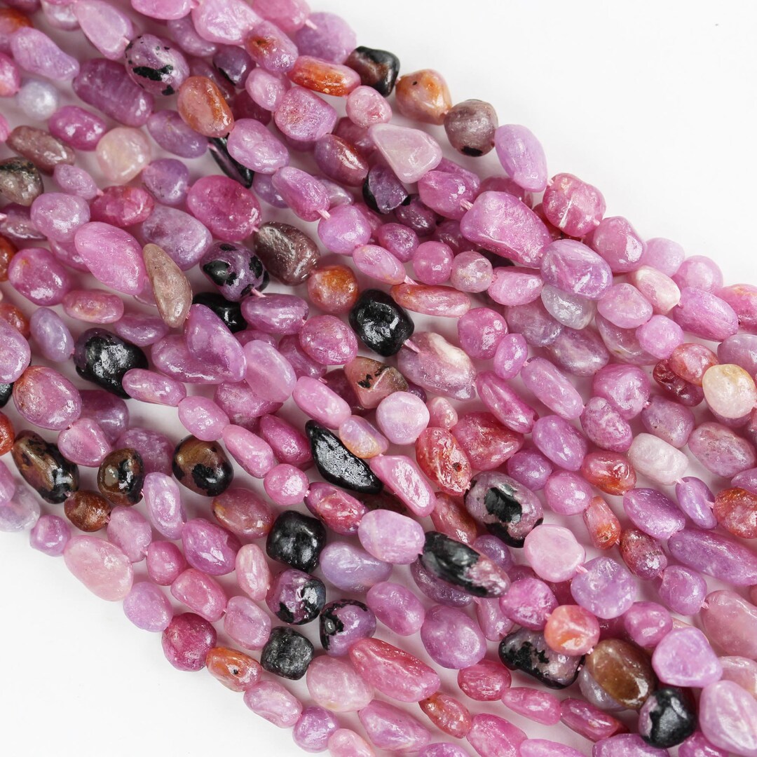 Natural Ruby, 67mm Nugget , One Full Strand Natural Nugget Shape ...