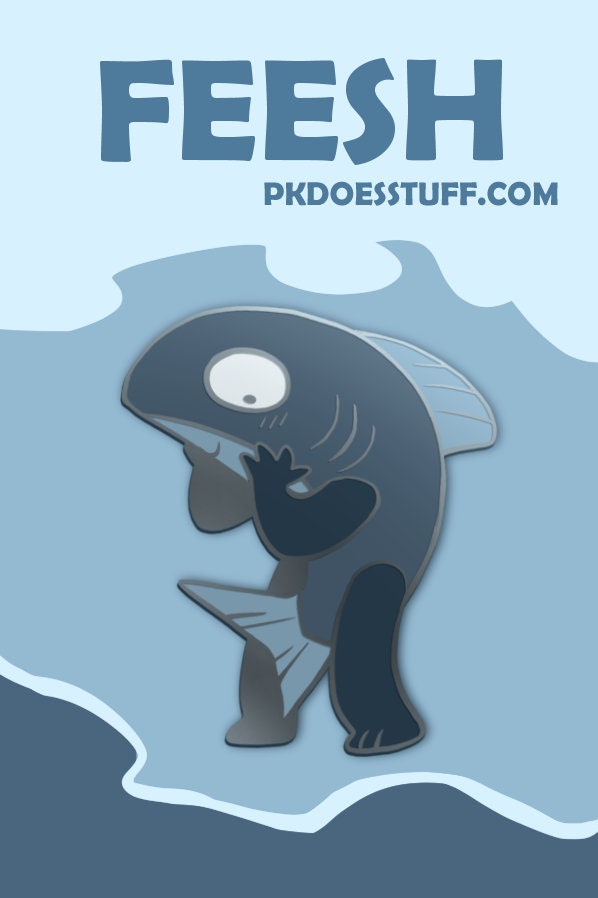 Feesh Enamel Pin | Etsy