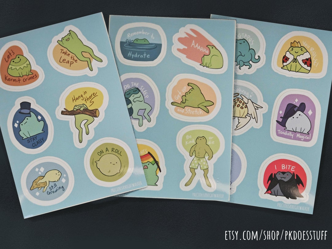 Silly Little Frogs Sticker Sheets (also Legs) - Etsy