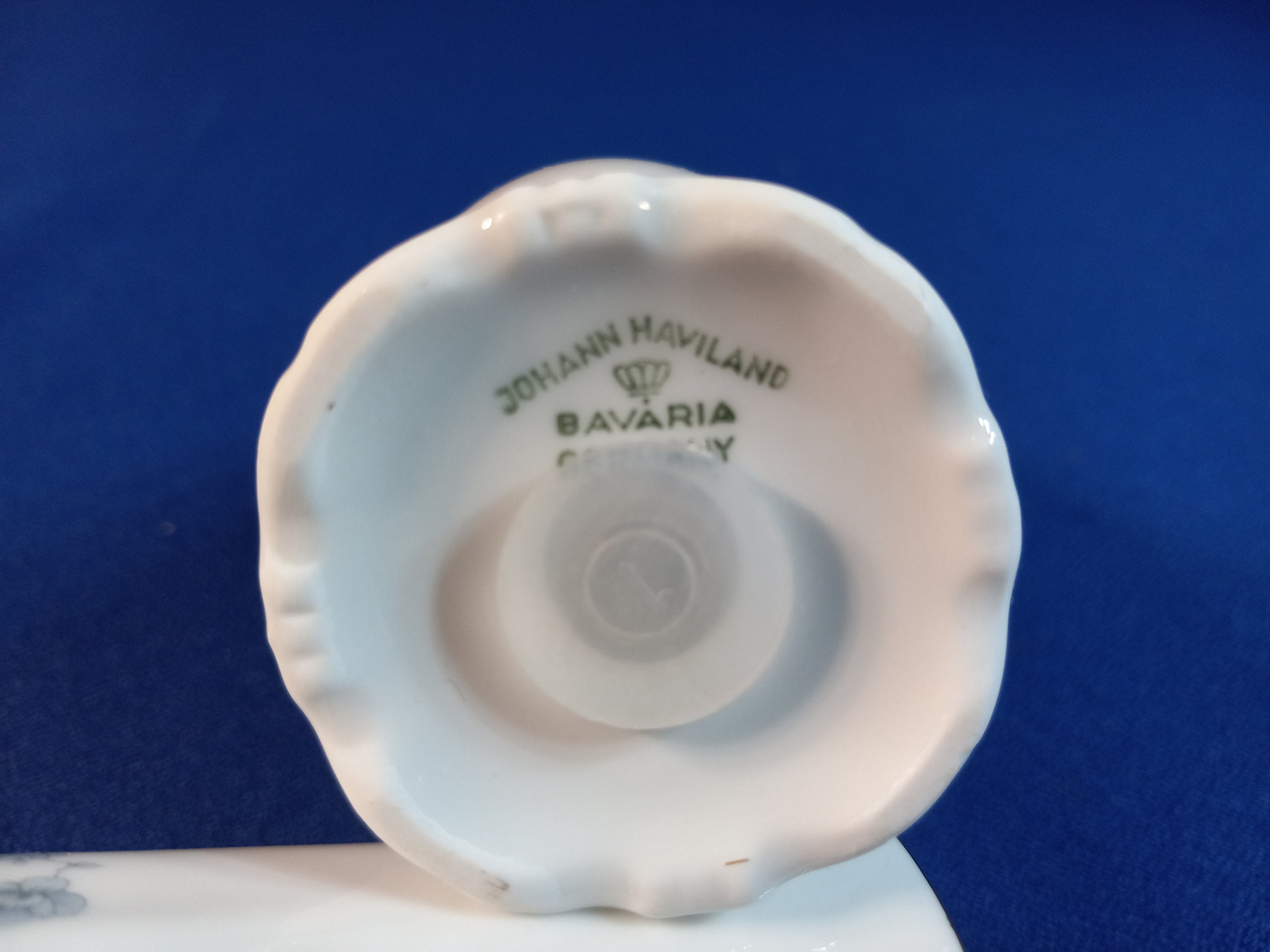 Salt & Pepper Set Blue Garland bavaria Backstamp by JOHANN - Etsy