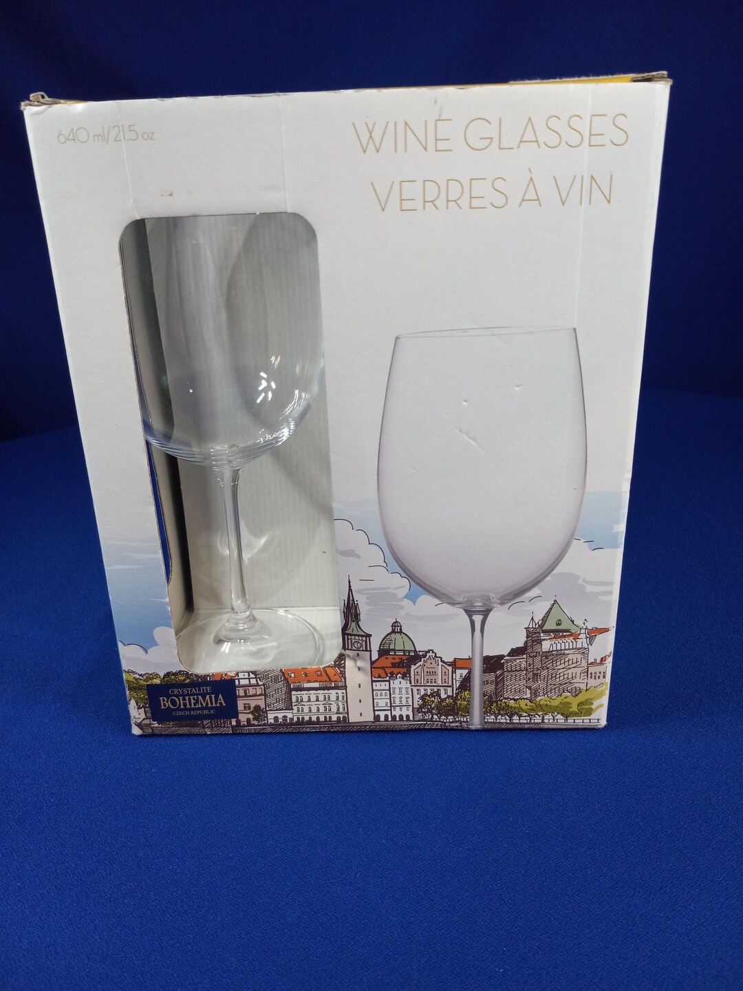 Set of 4 Bohemia Crystalite Water Goblet With Box - Etsy