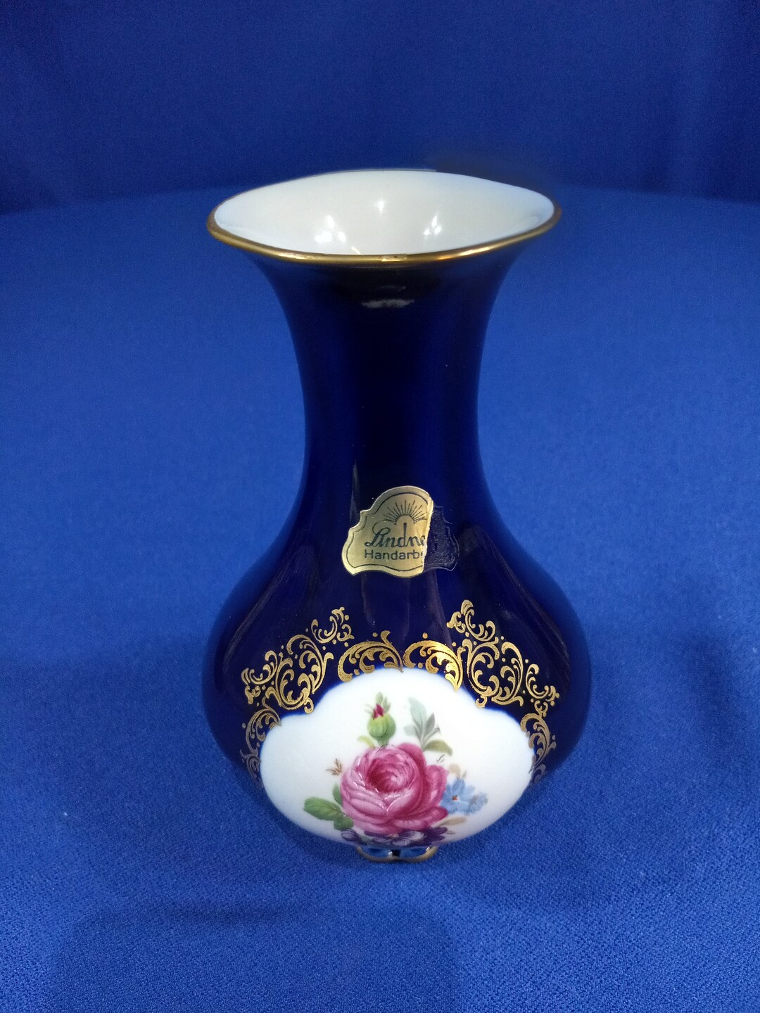 Gorgeous Vintage LINDNER KUEPS BAVARIA Echt Cobalt Vase - Etsy