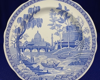 Spode Blue Room Collection Plate, Blue and White Dinner Plate, Seasons ...