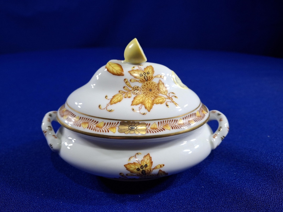 Mini Tureen & Lid Chinese Bouquet Yellow by Herend - Etsy