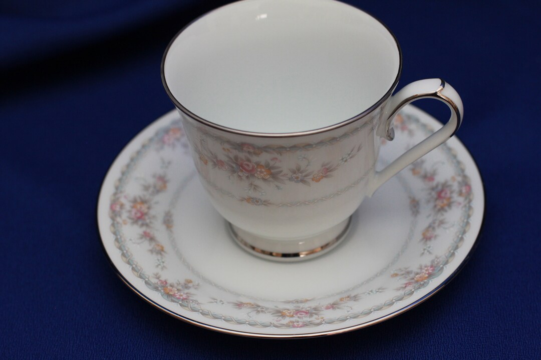 Footed Cup & Saucer Set Veranda by Noritake - Etsy