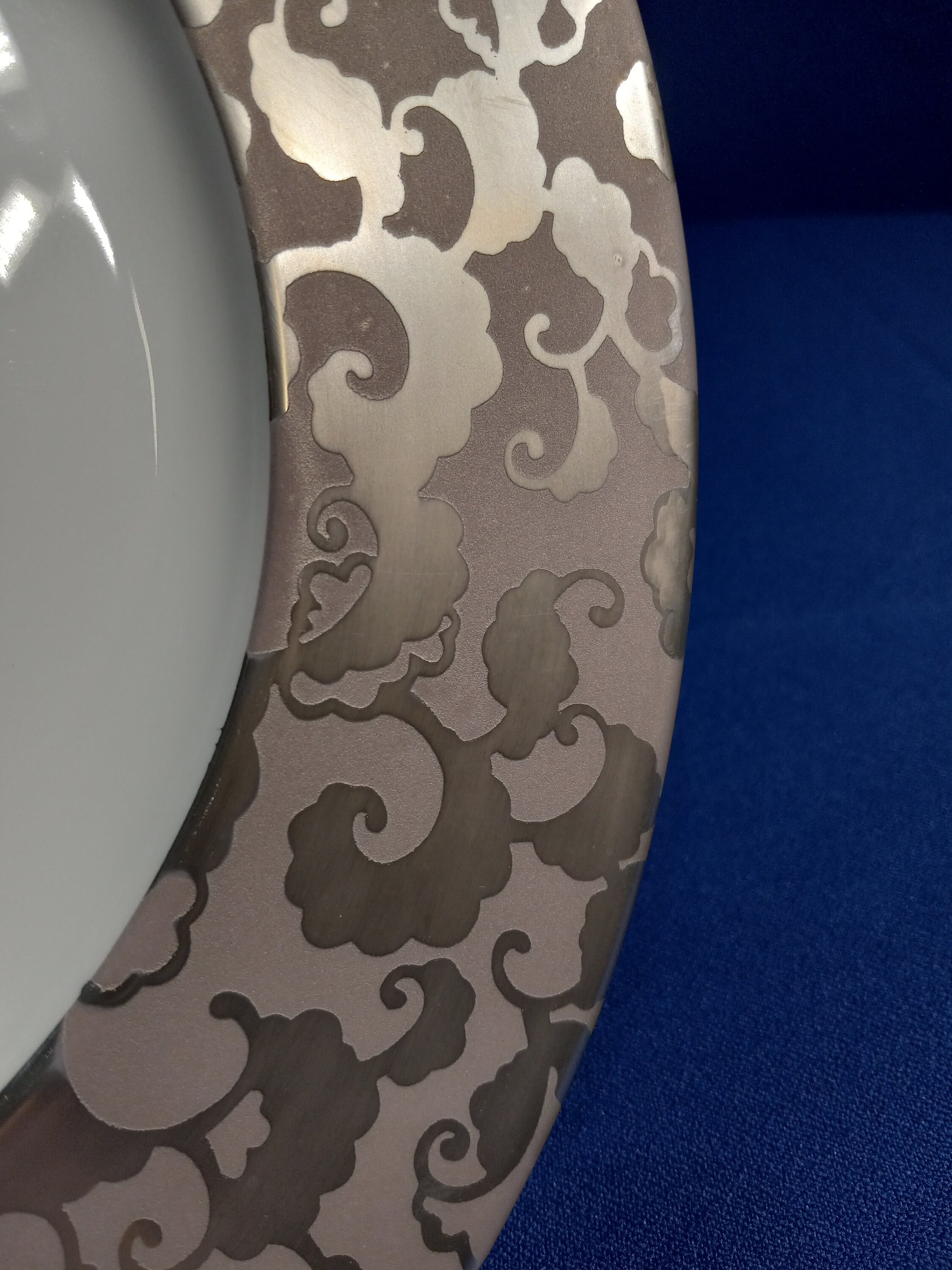 Dinner Plate French Cancan Platinum by JAUNE DE CHROME - Etsy