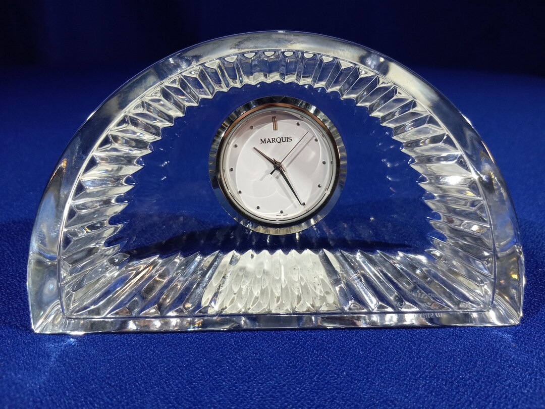 Marquis Waterford Crescent Clock -vintage Desk Clock - Etsy