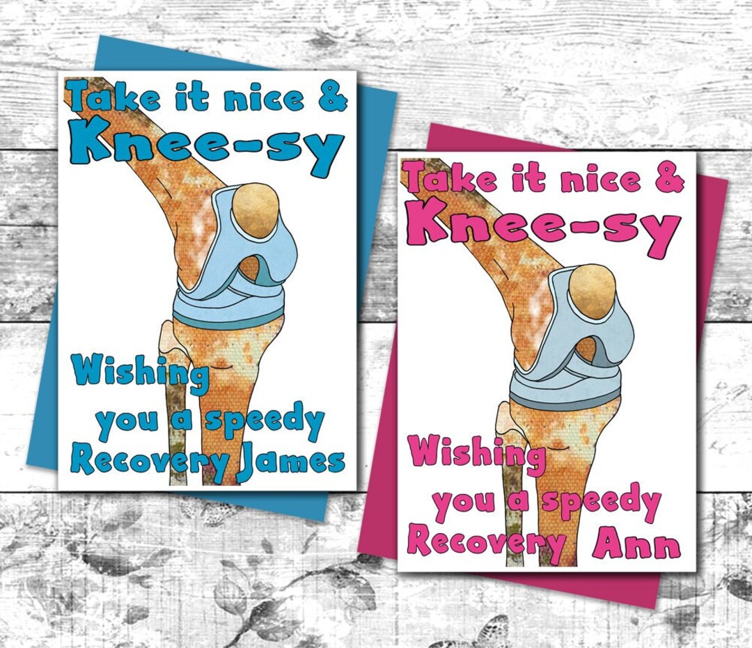Personalised Knee Replacement Surgery Card Get Well Card - Etsy