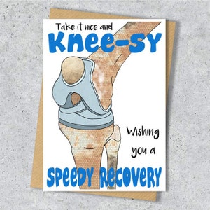 Personalised Knee Replacement Surgery Greeting Card, Get Well Card ...