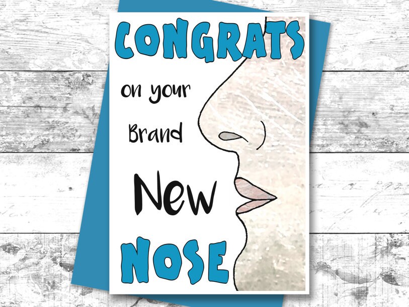 Nose Surgery Card Nose Job Rhinoplasty Card Personalised - Etsy UK