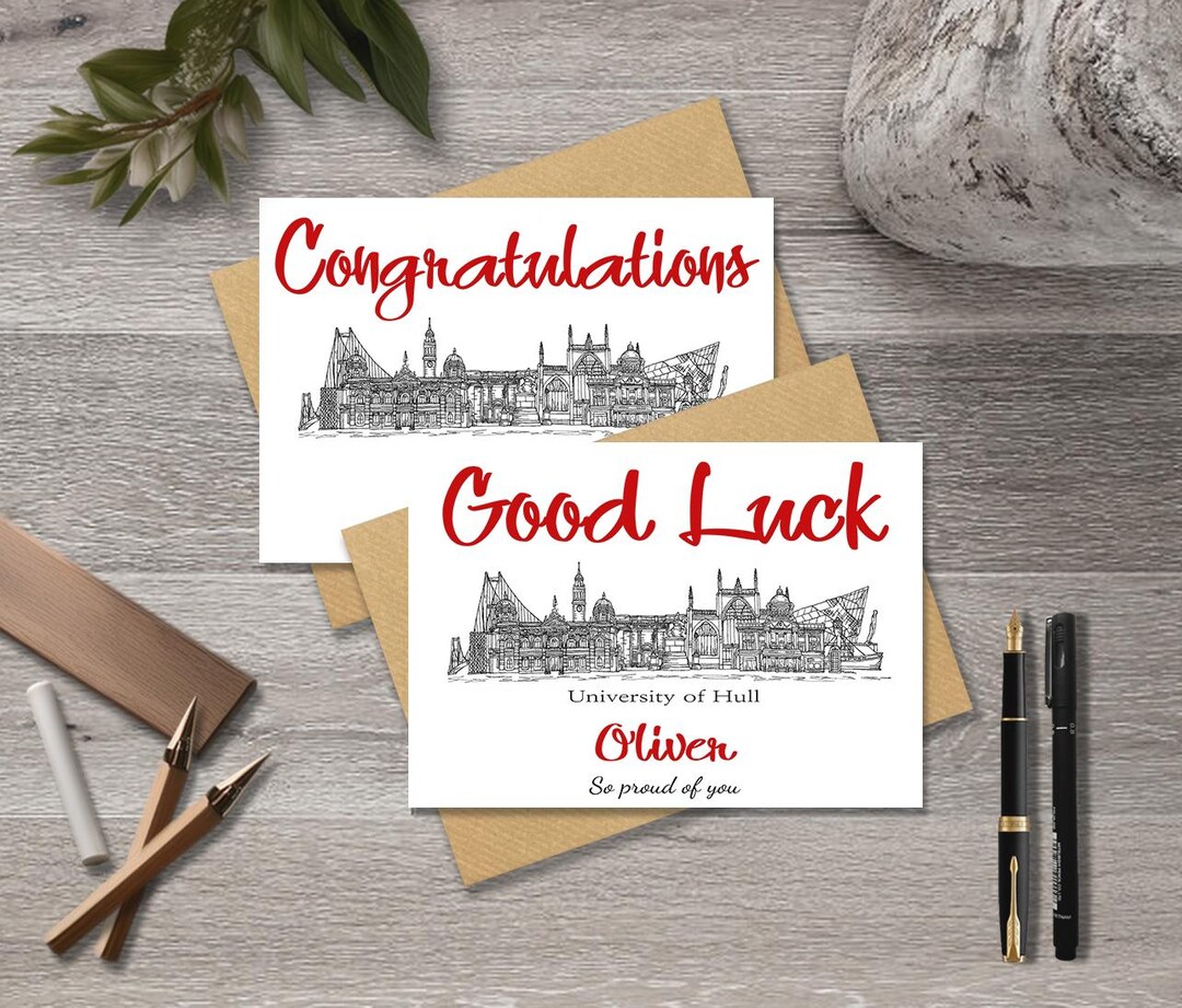 Hull University Congratulations Personalised A5 Greeting Card, Freshers ...