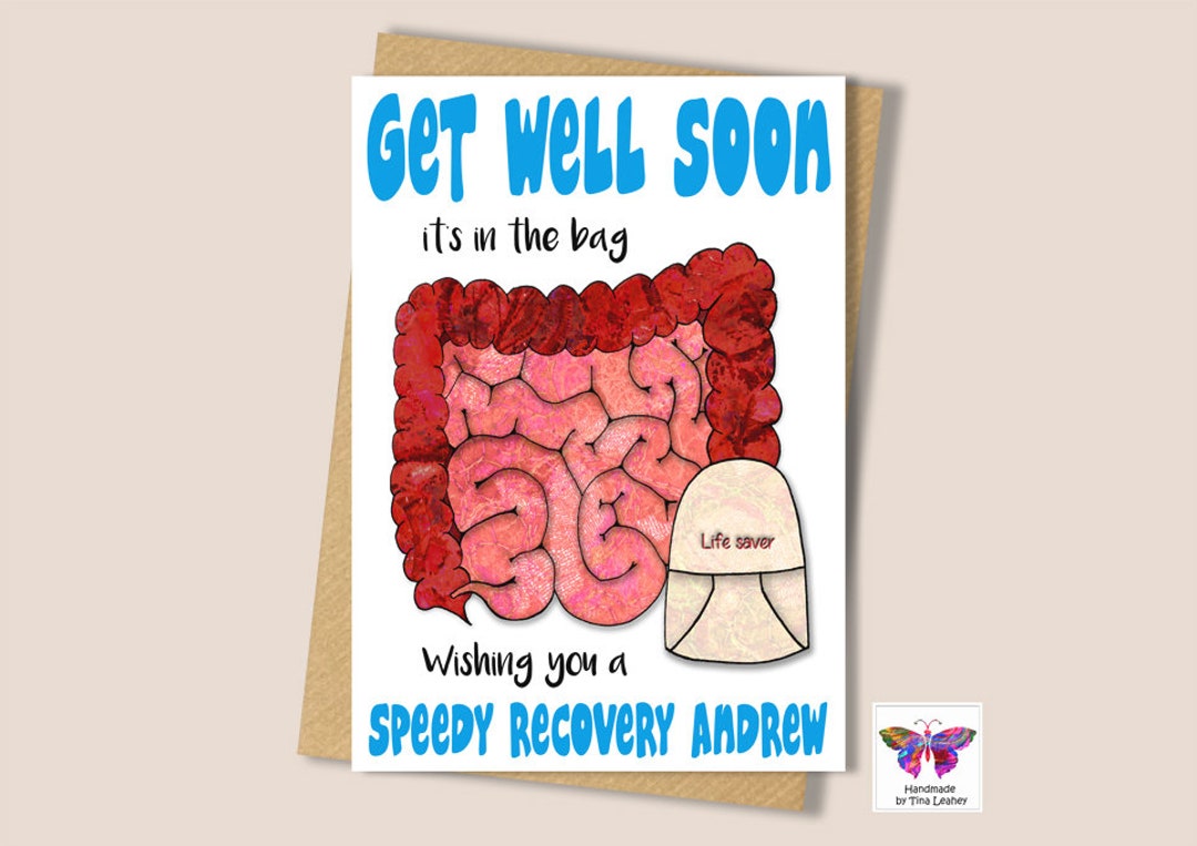 Colostomy Ileostomy Stoma Surgery Card, Personalised, It's in the Bag ...