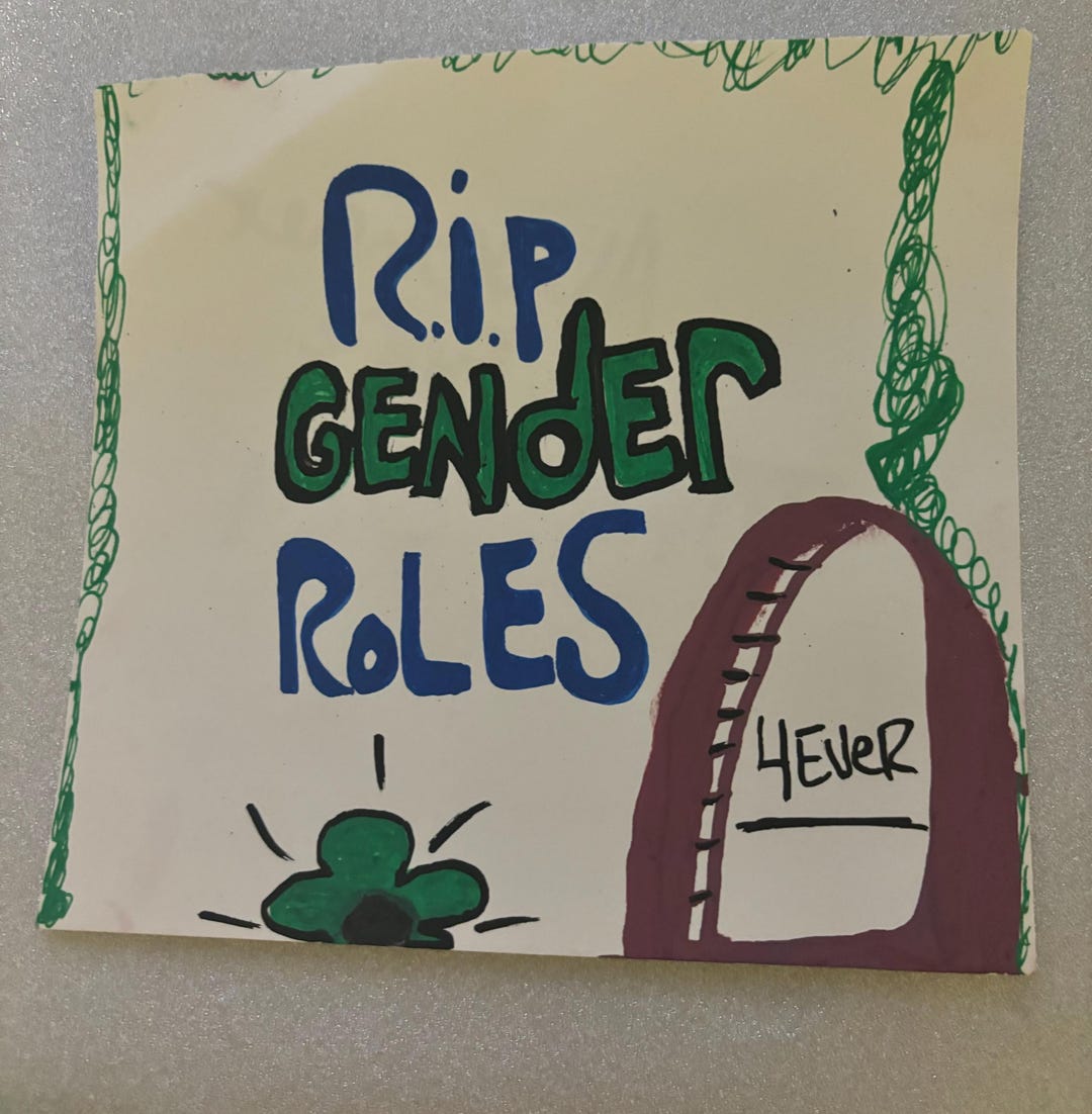 Rip Gender Roles Original Drawing - Etsy
