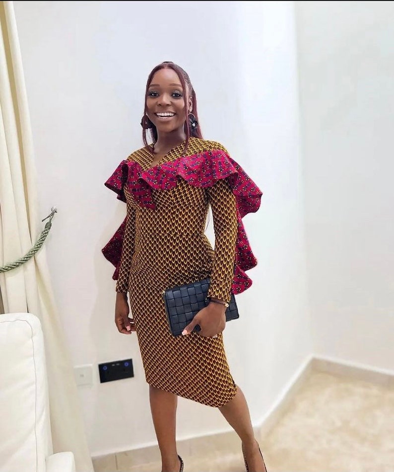 African Dresses Graduation Dresses African Work Dresses Fitted Dresses ...