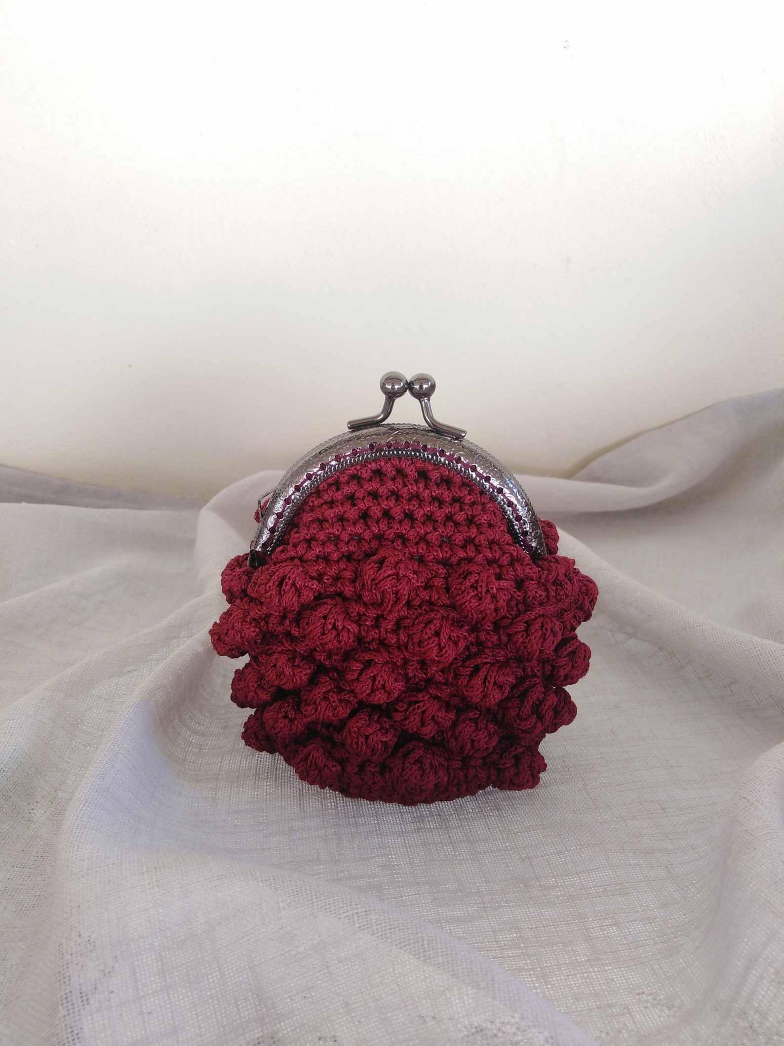 Handmade Coin Purse With Bubbles, Knitted Coin Purse, Crochet Coin ...