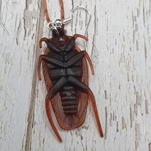 Novelty Cockroach Earrings (sterling Silver Hooks) - Etsy