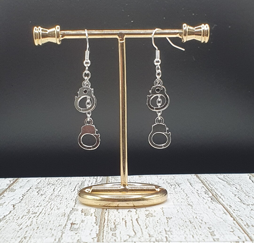 Handcuff Earrings (sterling Silver Hooks) - Etsy UK