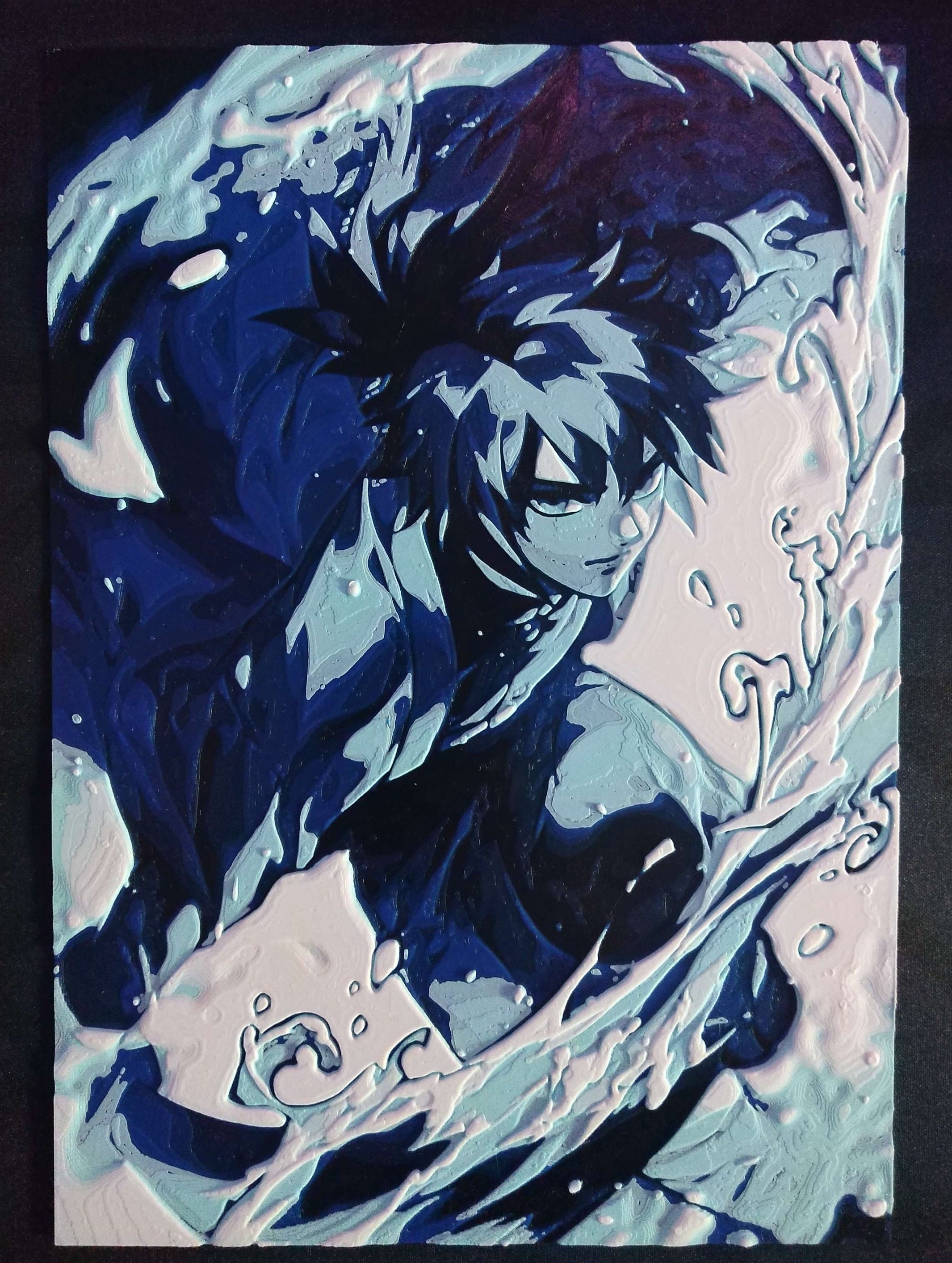 3D Printed Image / 3D Printed Painting Splash Art - Etsy