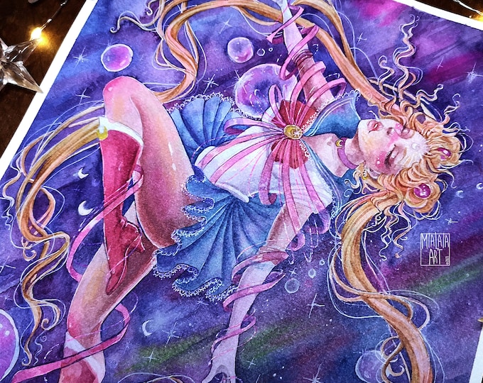 Sailor Moon Anime Fanart Art Watercolor Original Painting - Etsy