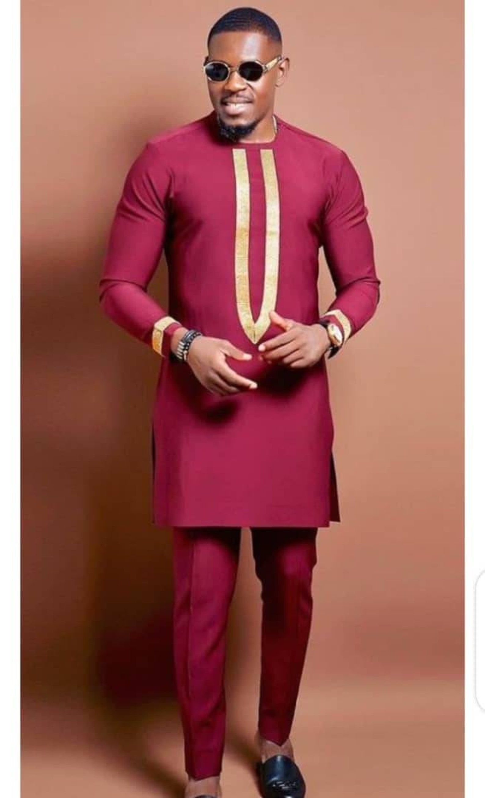 Suwe African Men Shirt and a Matching Pant Set/african Clothing/african ...