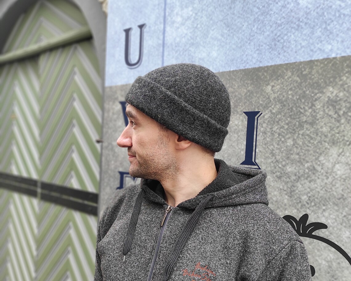 Felted Wool Roll-up Hat / Handmade Minimalist Beanie / Unisex - Etsy