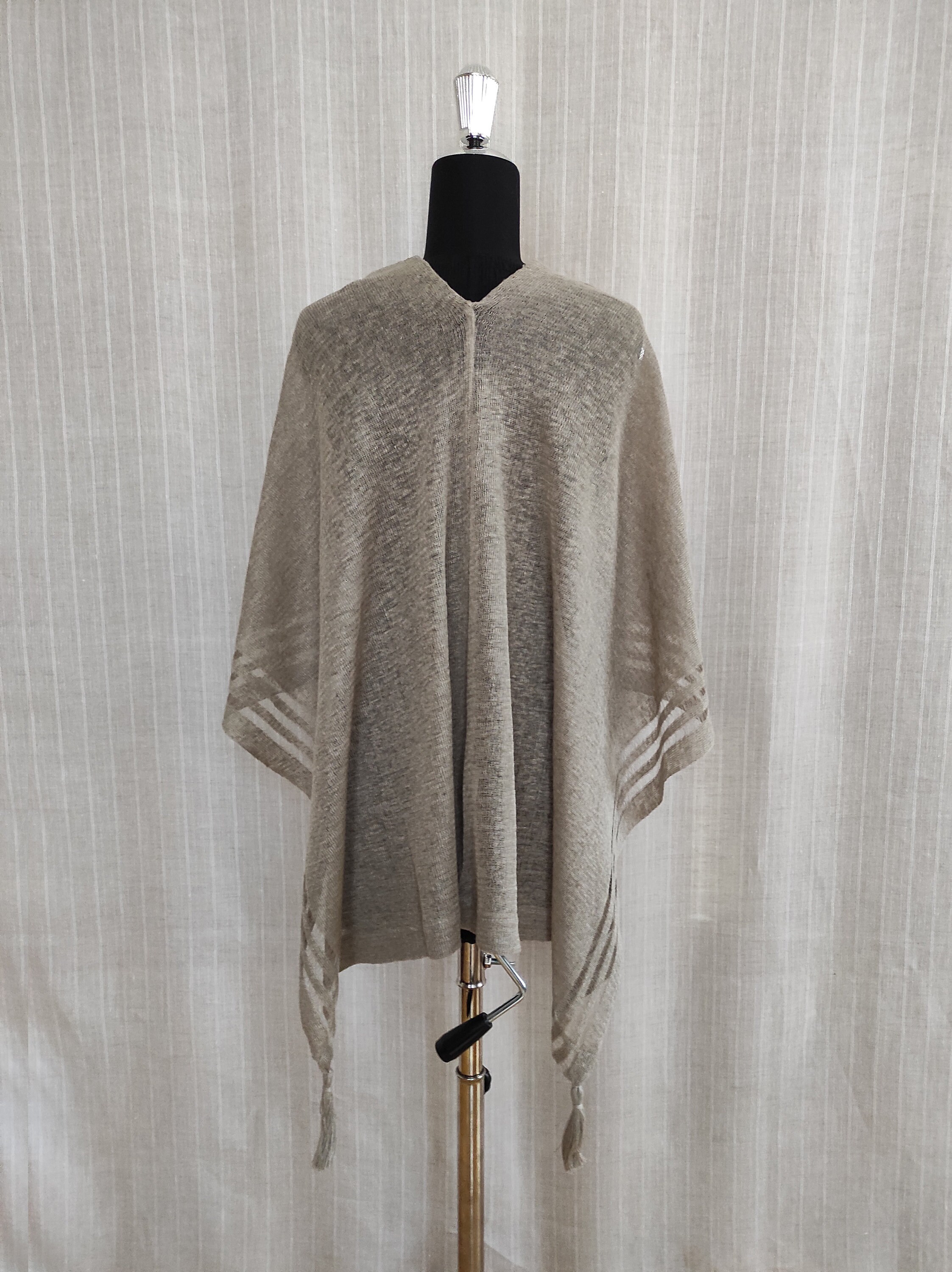Thin Linen Poncho for Women / Light Minimalist Poncho / Summer Poncho ...
