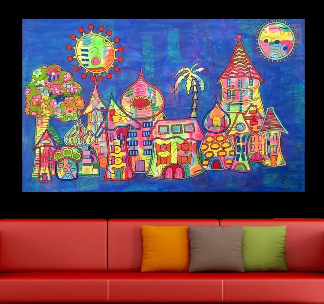 160 X 100 Cm XXL Canvas Painting Abstract Canvas Unique Picture ...