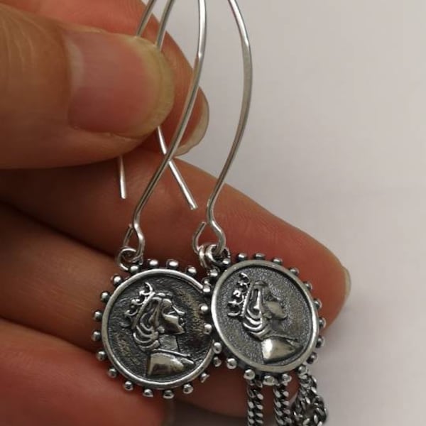Dangle Coin Earrings - Etsy