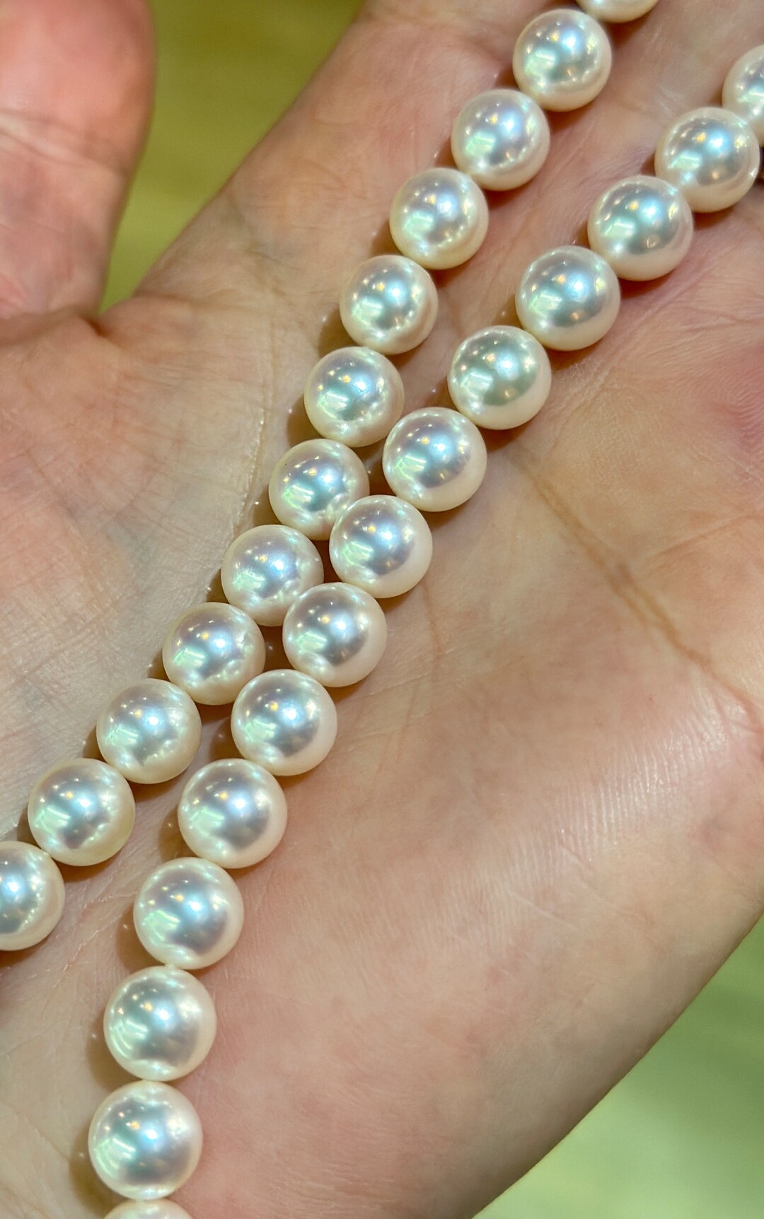 Tennyo Akoya Pearl Strand Necklace,8.0-8.5mm Tennyo Akoya Pearl Beaded ...