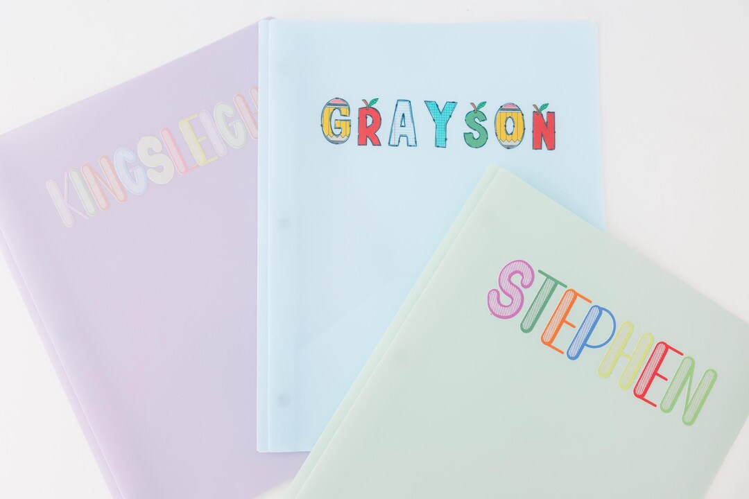 Personalized Folder for Kids – Back to School Plastic Folder With Name ...