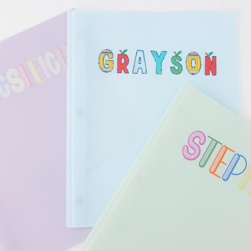 Plastic Kids Folder - Etsy