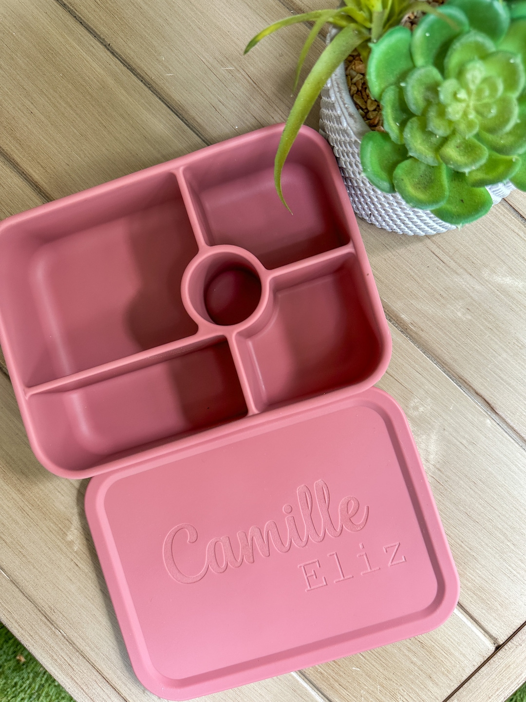 5 Compartments Personalized Silicone Lunch Box, Custom Lunch Box ...