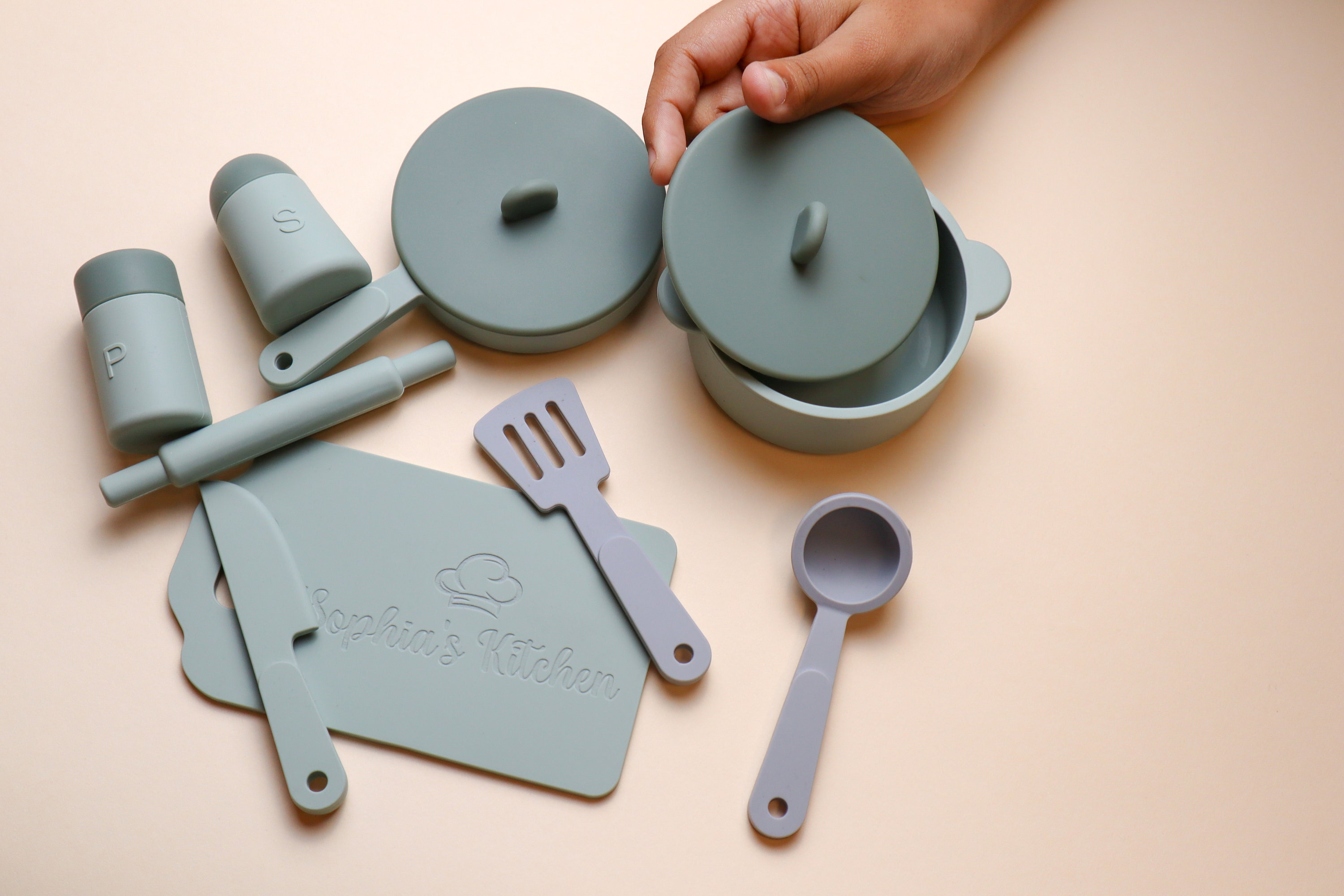 Personalized Kid's Cooking Set, Kitchen Gift for Toddler, Custom ...