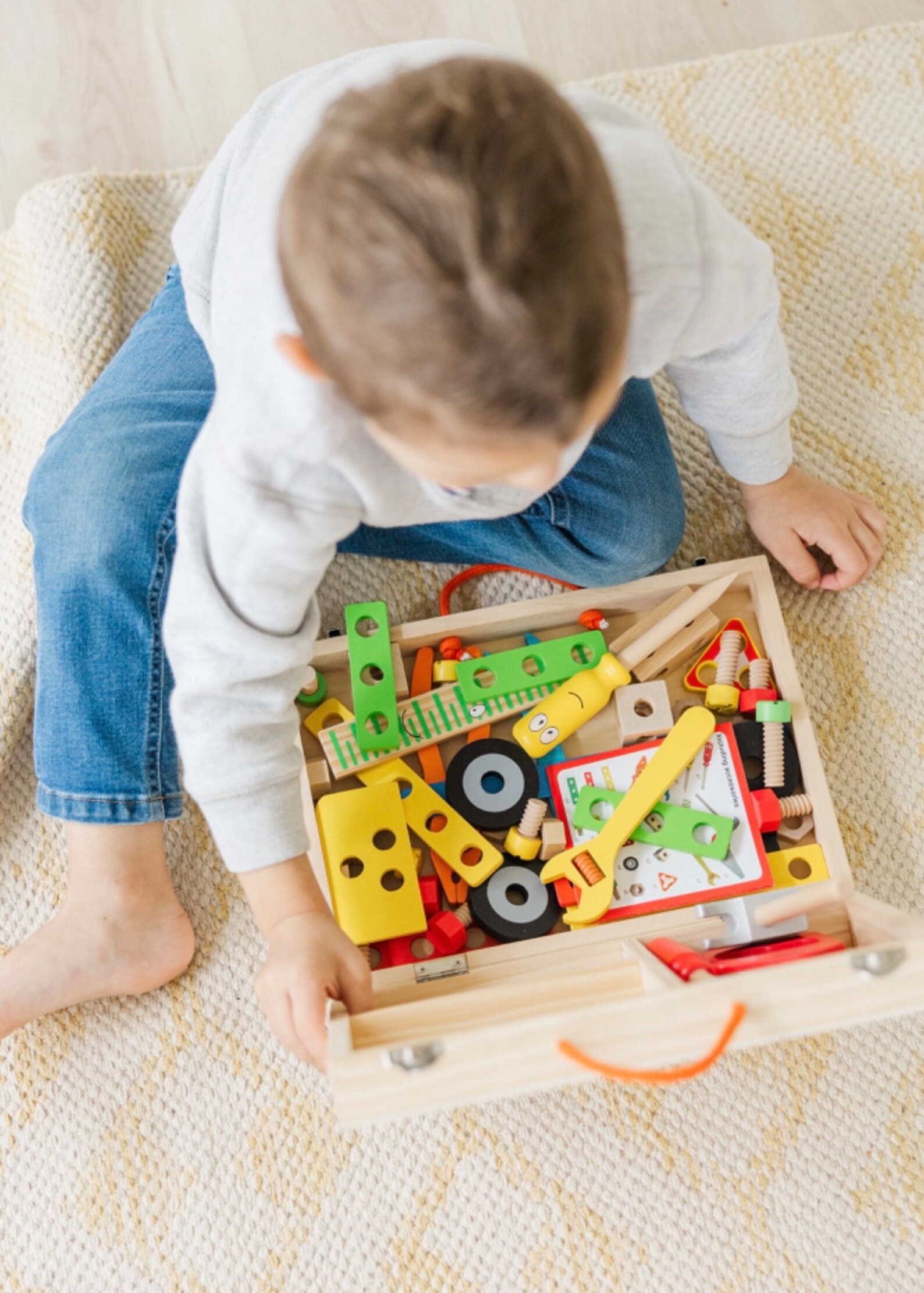 Personalized Wooden Toolbox Toy, Toolkit-hammer, Screwdriver, Nails ...