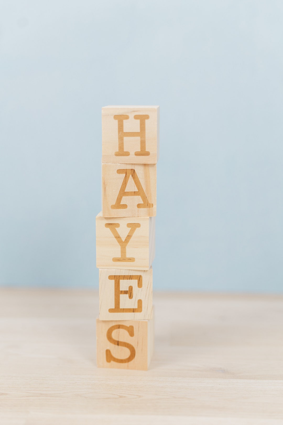 Custom Baby Name Blocks - Personalized Baby Name Puzzle, Rustic Wooden ...