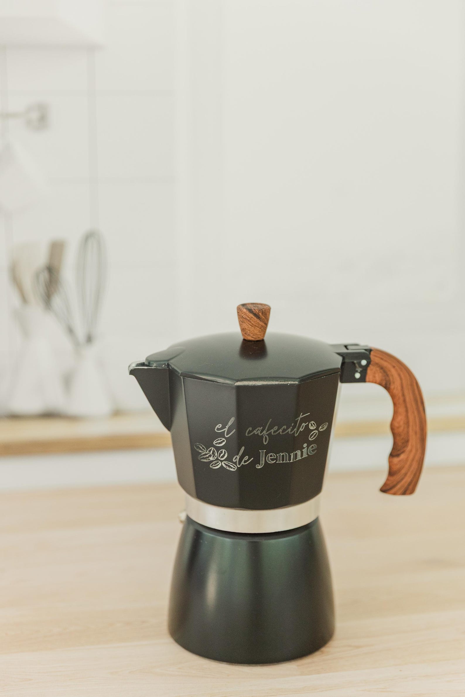 Personalized Stovetop Espresso Maker – Custom Moka Pot With Name ...