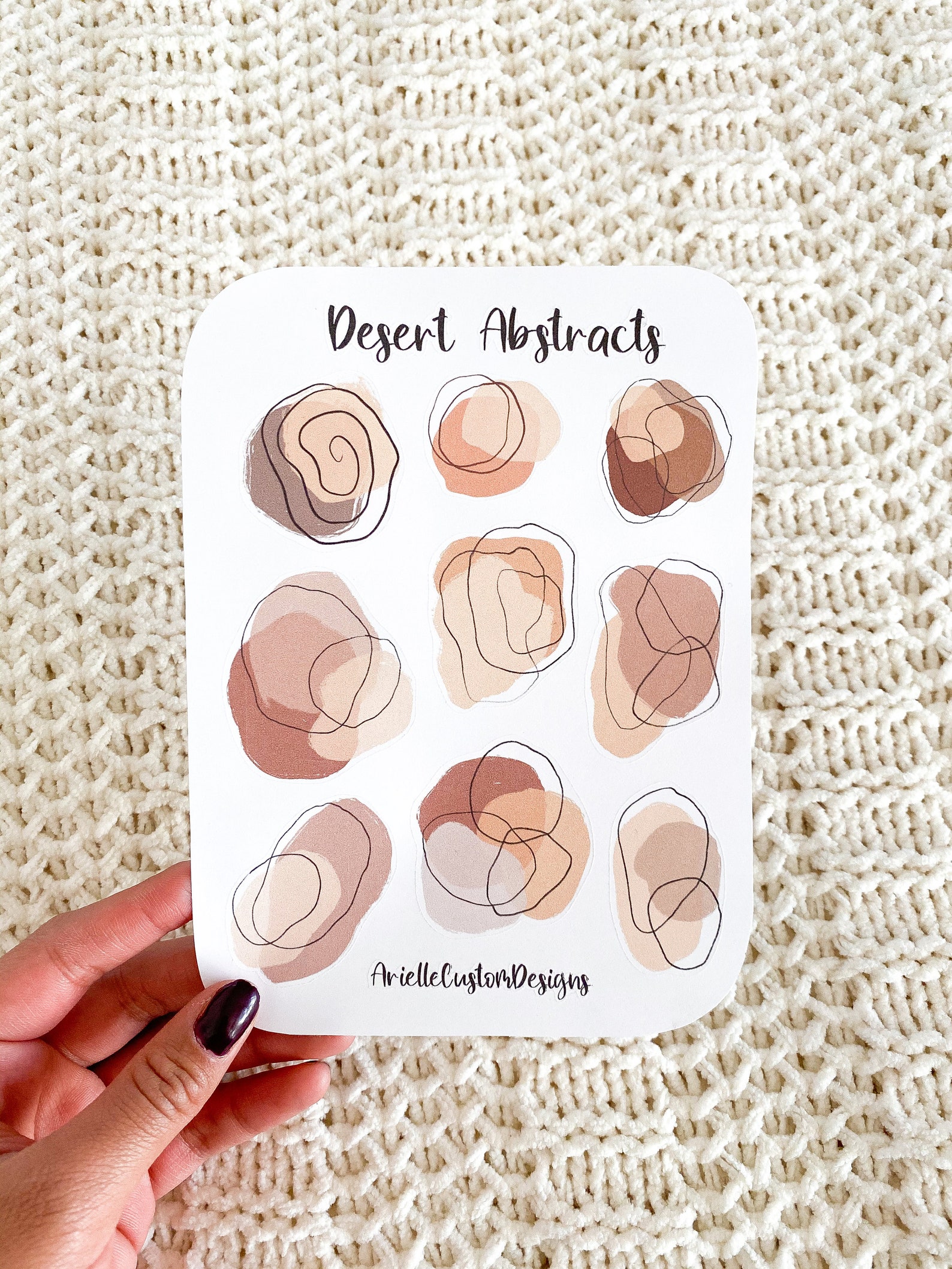 Desert Abstract sticker sheet Desert stickers abstract | Etsy