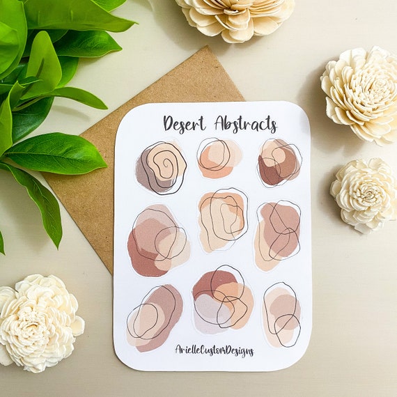 Desert Abstract sticker sheet Desert stickers abstract | Etsy