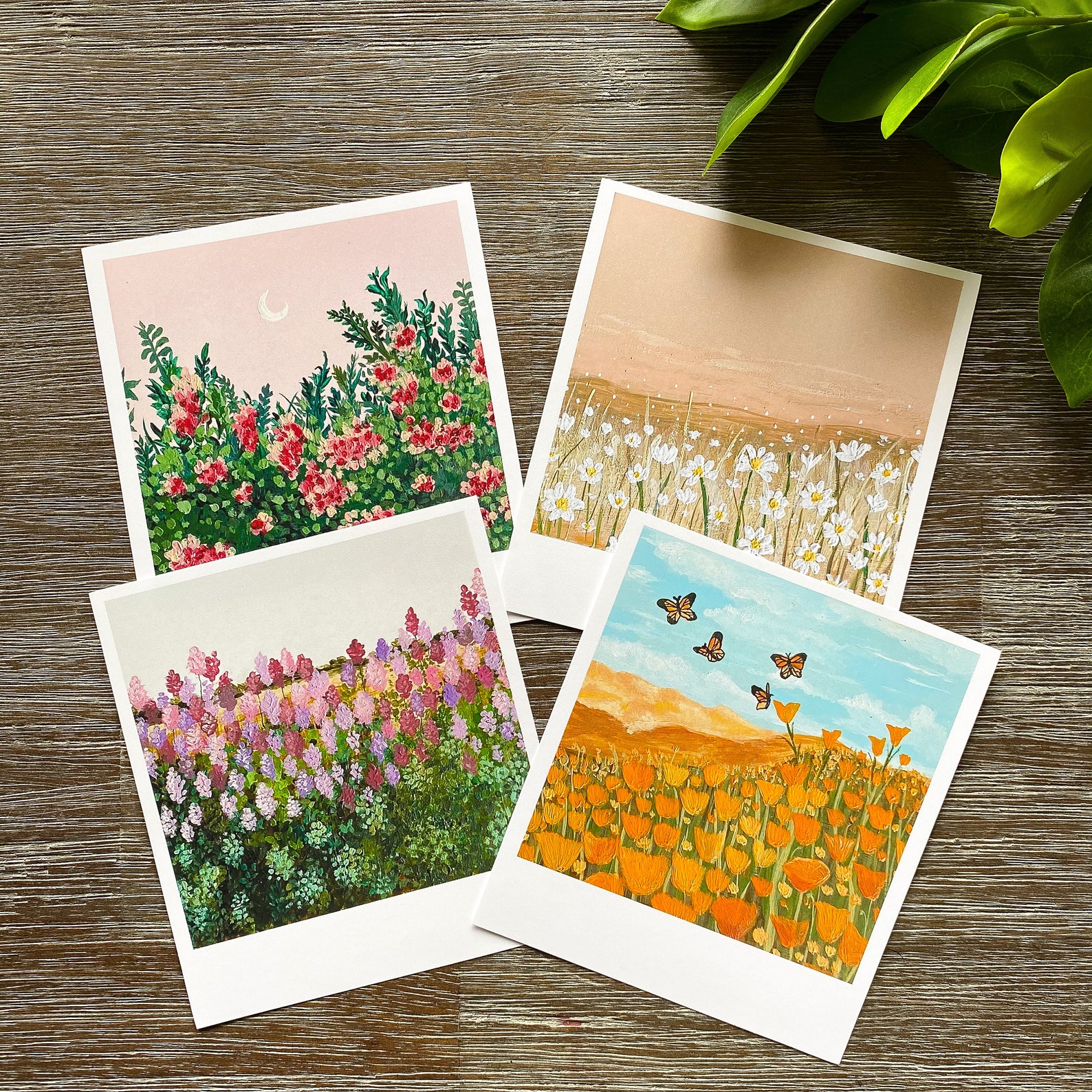 Polaroid Art Prints Floral Collection polaroid painting | Etsy