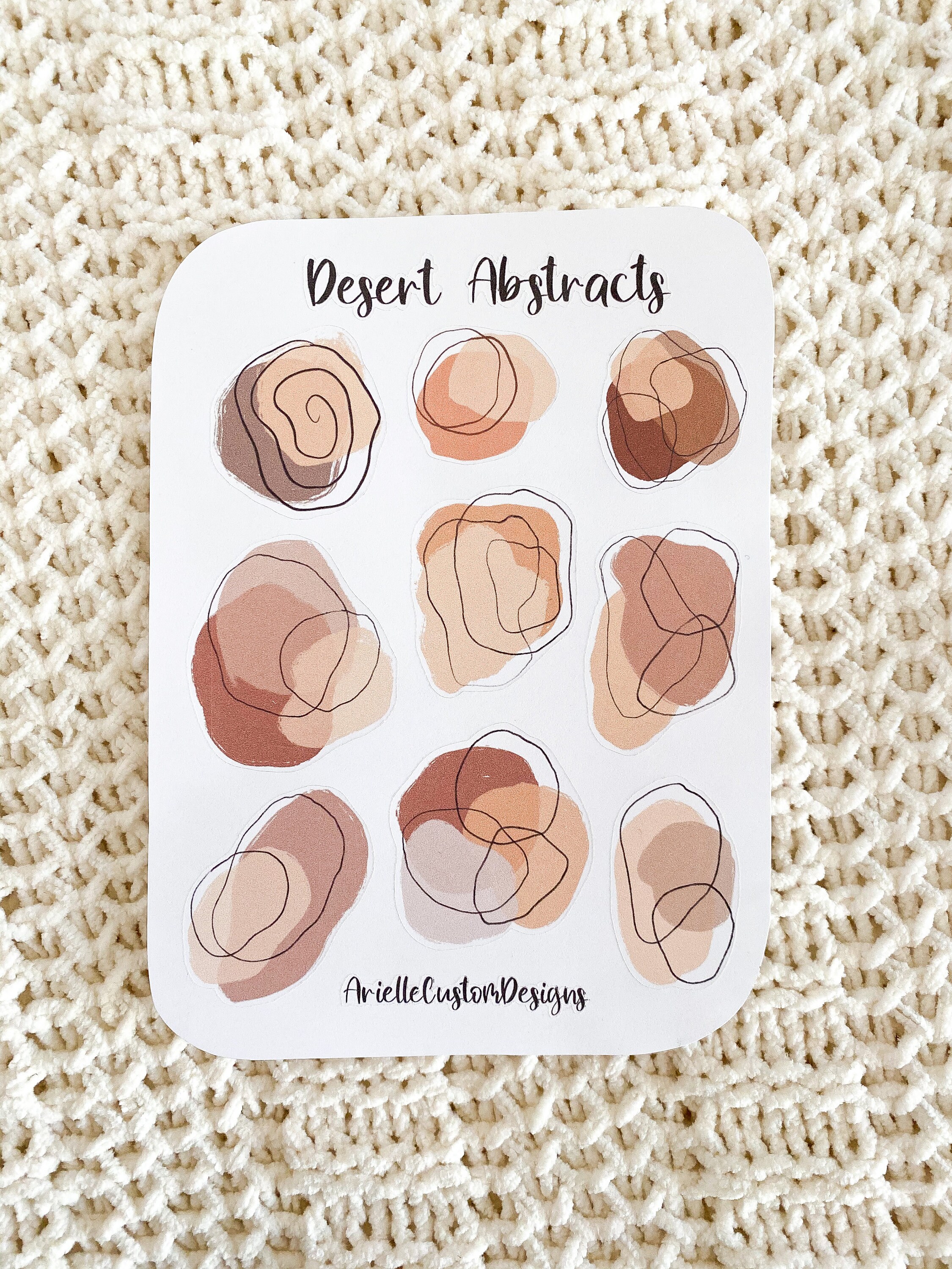 Desert Abstract sticker sheet Desert stickers abstract | Etsy
