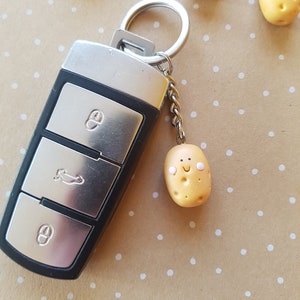 Funny Yellow Potato Keyring – Kawaii Handmade Charm - Etsy