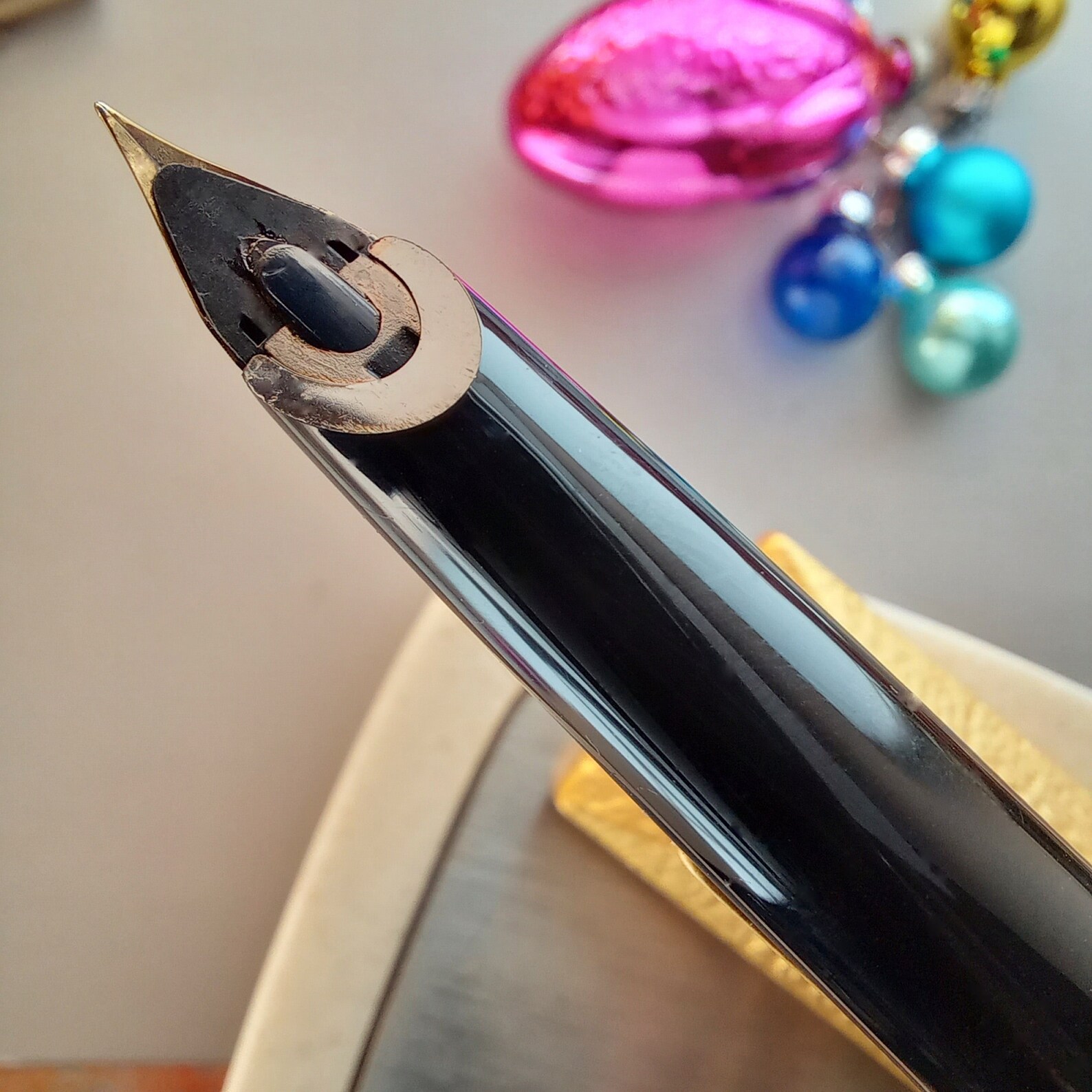 Vintage Fountain Pen GEHA 736 P Gold Cap original 14c Gold - Etsy