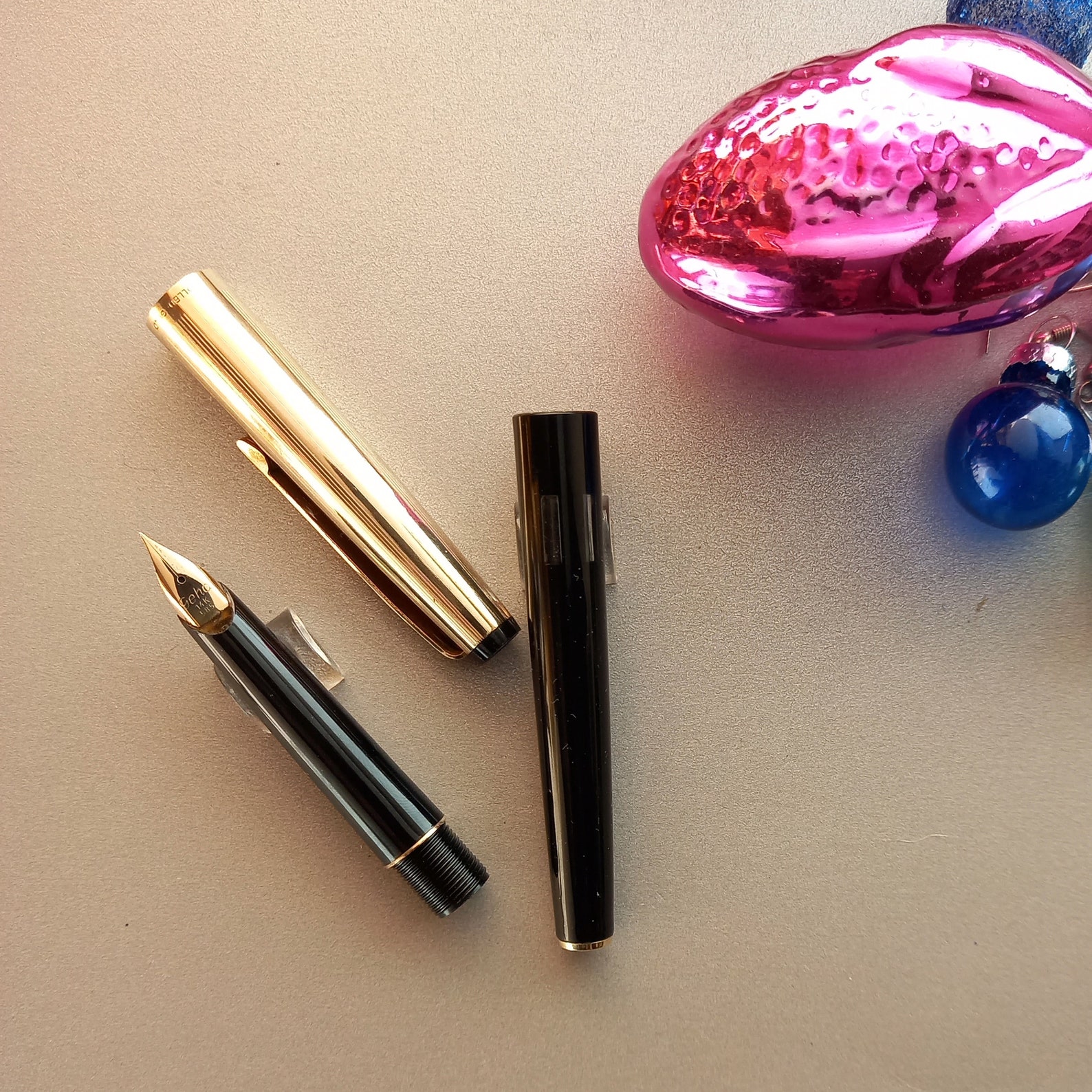 Vintage Fountain Pen GEHA 736 P Gold Cap original 14c Gold - Etsy