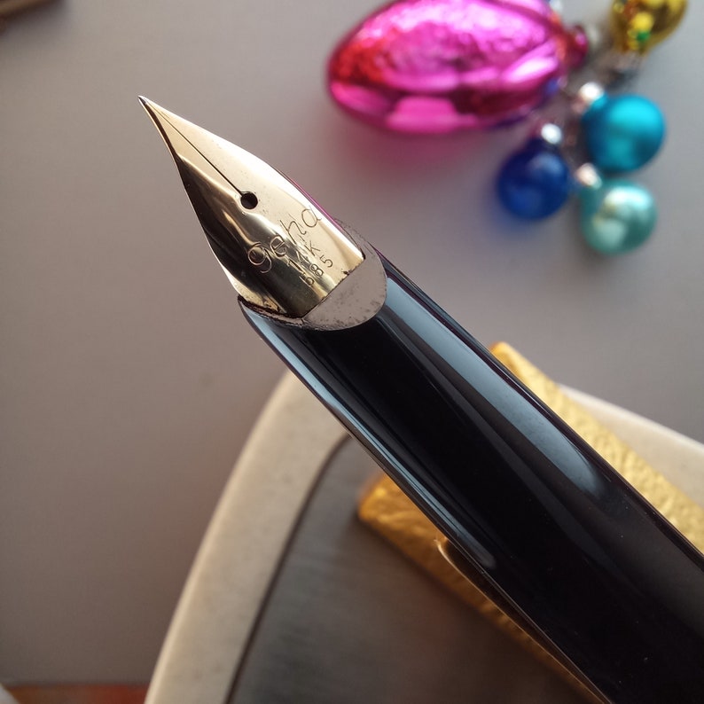 Vintage Fountain Pen GEHA 736 P Gold Cap original 14c Gold - Etsy