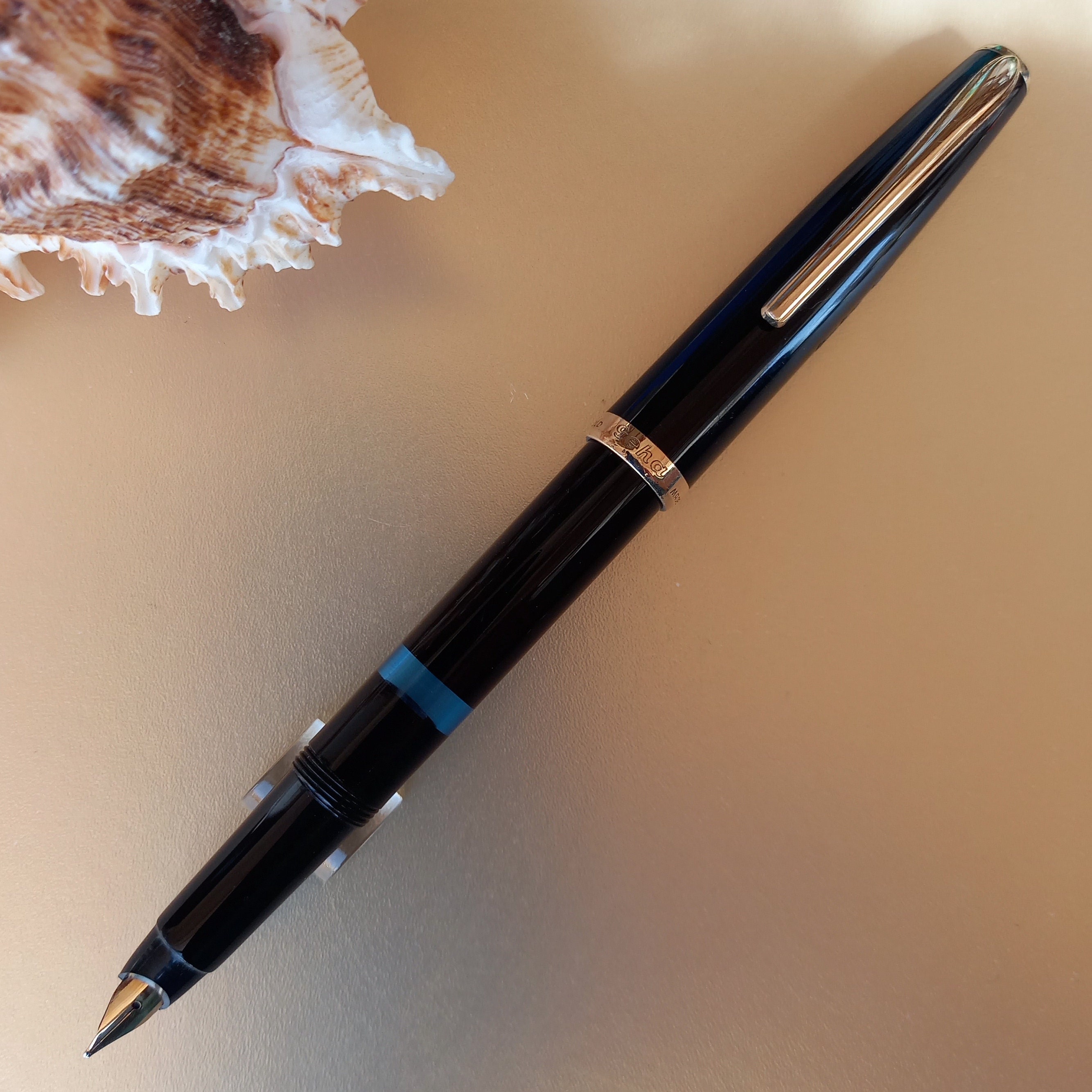 Vintage Fountain Pen GEHA 715 original 14k Gold Nib Size M | Etsy